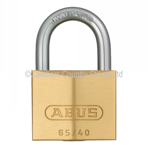 Abus Padlock 65/40 Brass | Cambers Country Store
