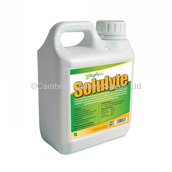 Agrivite Solulyte Liquid Poultry Feed 1 Litre | Cambers Country Store