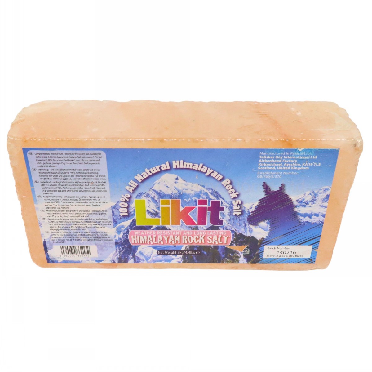 Likit Himalayan Rock Salt Lick Brick 2kg | Cambers Country Store