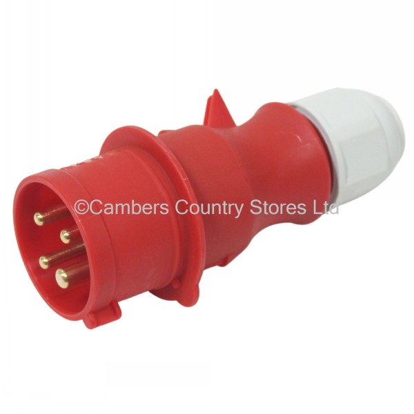 Three Phase Site Plug Red 415v 16 Amp 4 Pin | Cambers Country Store