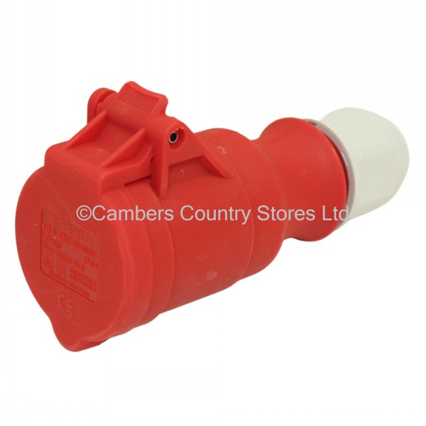 Three Phase Site Socket Red 415v 16 Amp 4 Pin | Cambers Country Store