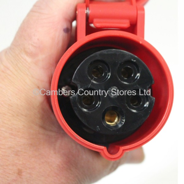 Three Phase Site Socket Red 415v 16 Amp 5 Pin | Cambers Country Store