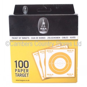 BSA Paper Target 100 Pack | Cambers Country Store