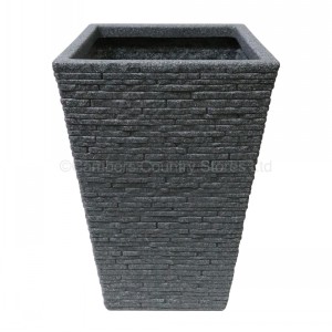 Sankey Plastic Planter Slate Effect Tall | Cambers Country Store