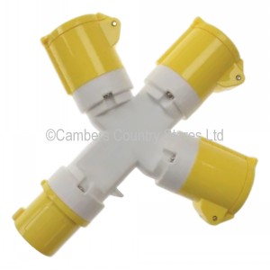 Faithfull 3 Way Splitter Plug 110 Volt | Cambers Country Store