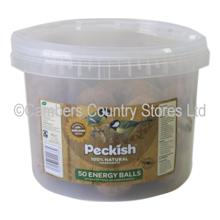 Peckish Bird Food Energy Fat Balls 50 Pack Tub | Cambers Country Store